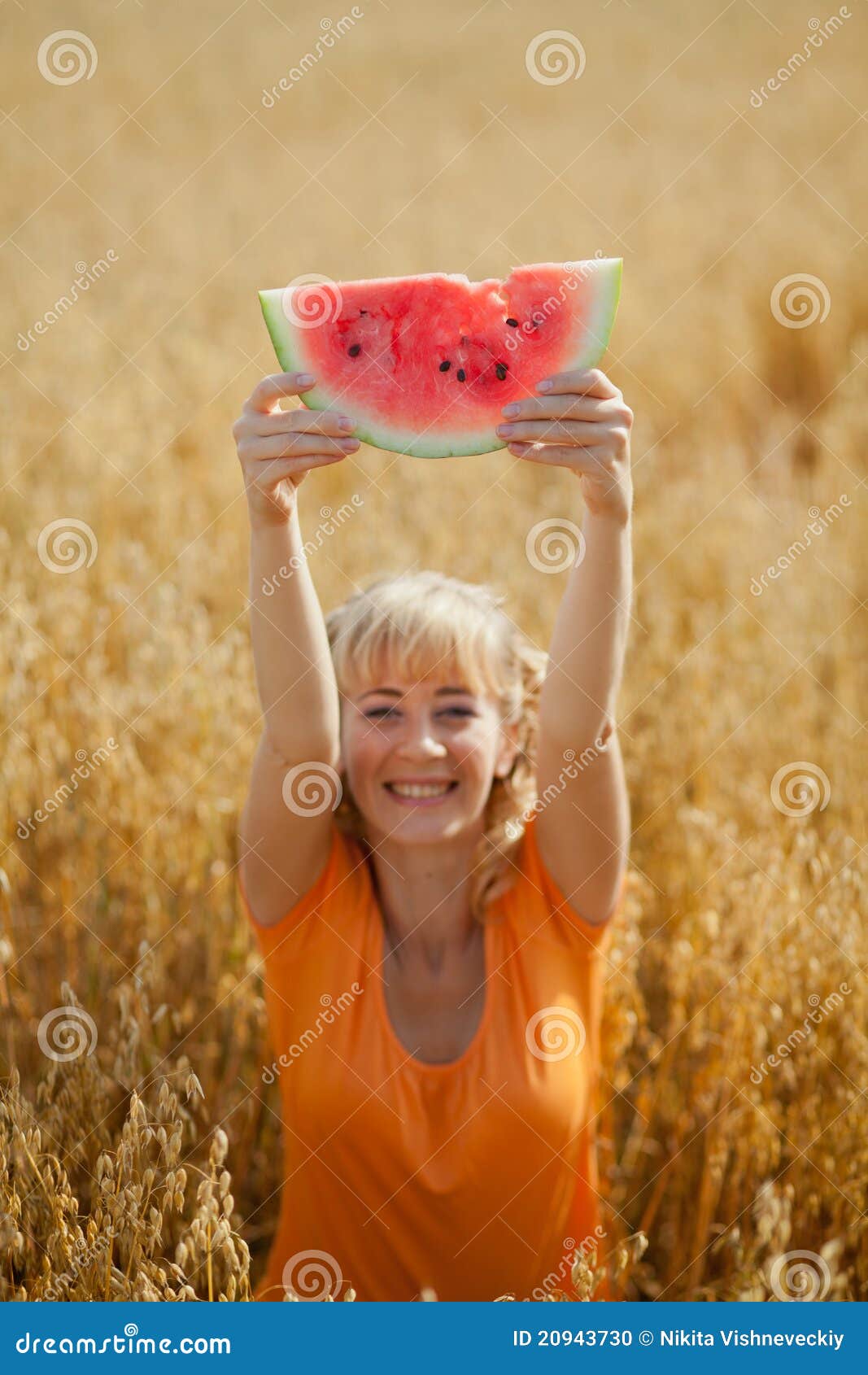 People eat watermelon stock photo. Image of woman, outdoors - 20943730