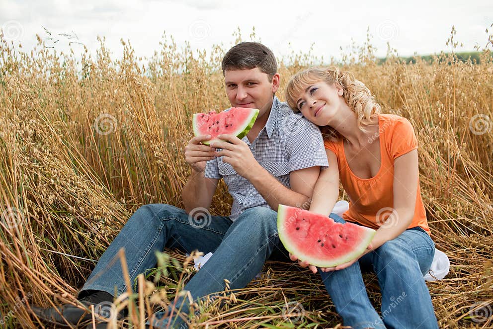 People eat watermelon stock photo. Image of summer, diet - 20944028
