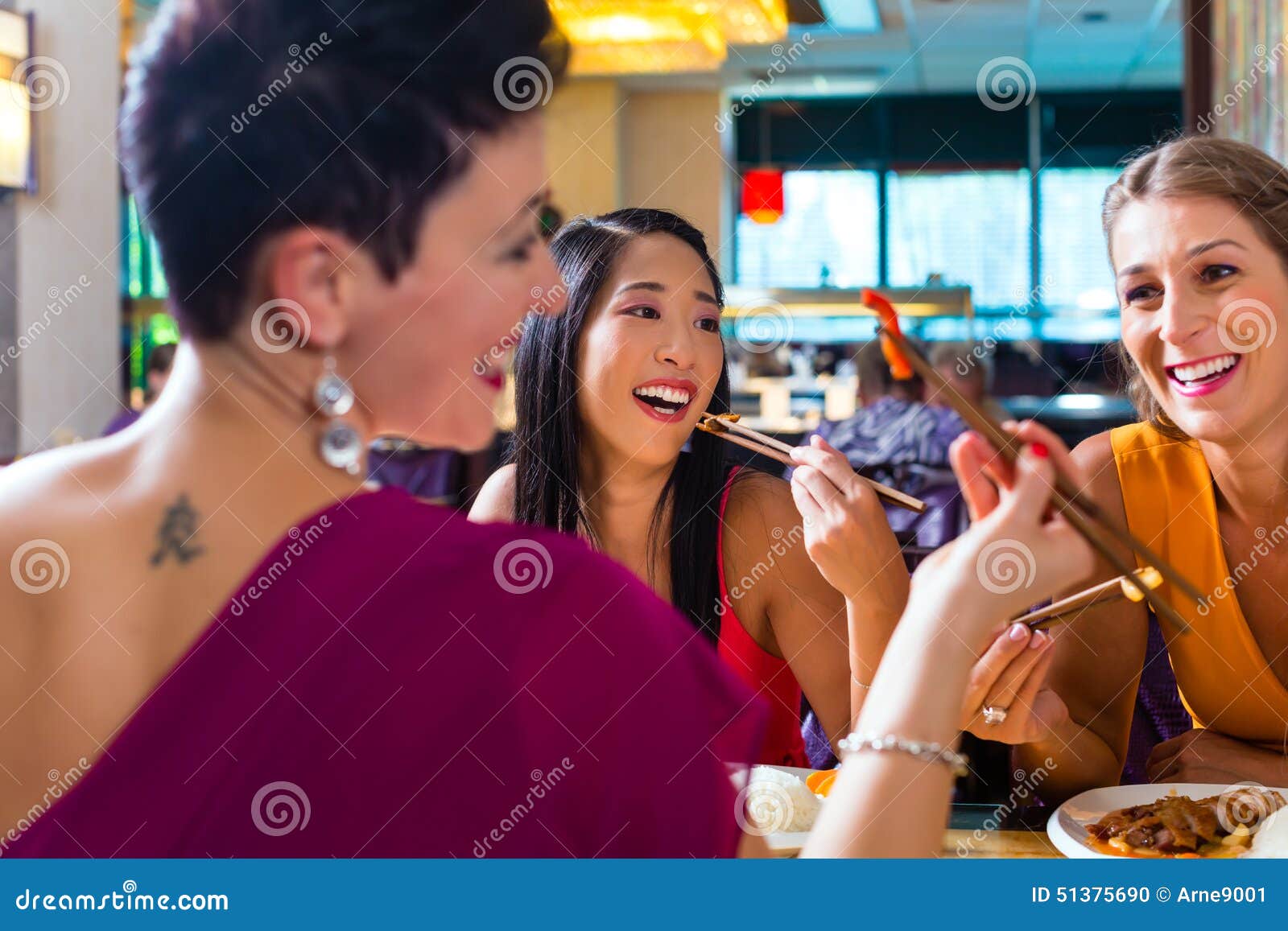 People Eating in Asia Restaurant Stock Photo - Image of couple, dish ...