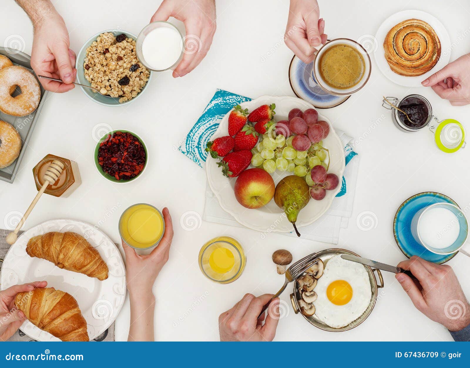 People eating breakfast stock image. Image of angle, food - 67436709