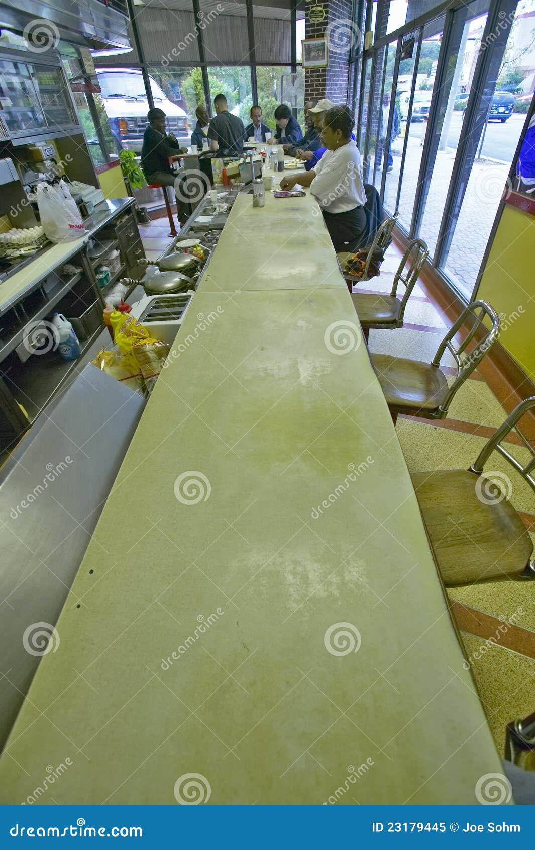 People Eating Breakfast at Diner Counter Editorial Image - Image of ...