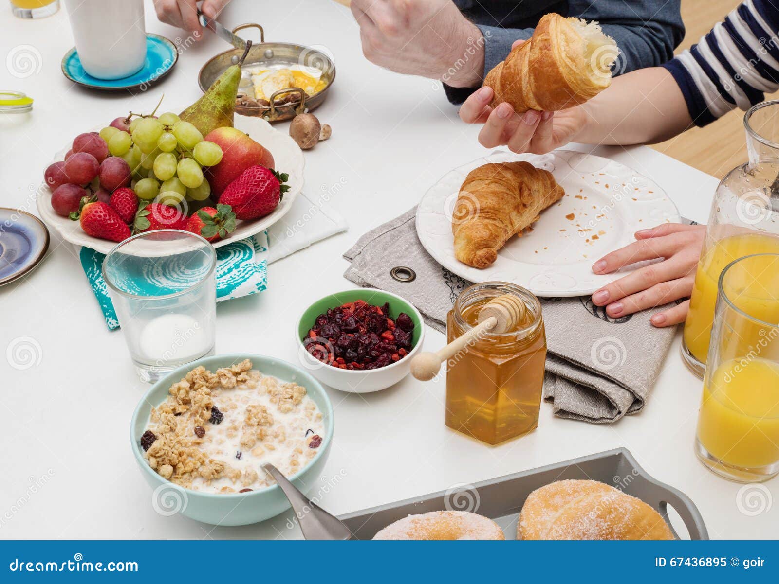 People eating breakfast stock image. Image of domestic - 67436895