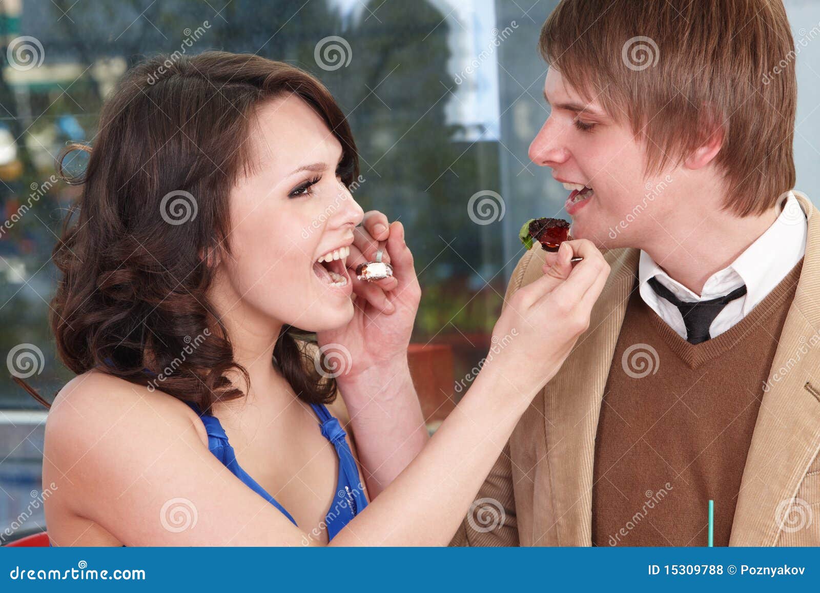 People Eating Cake in Restaurant. Stock Photo - Image of juice, marry ...