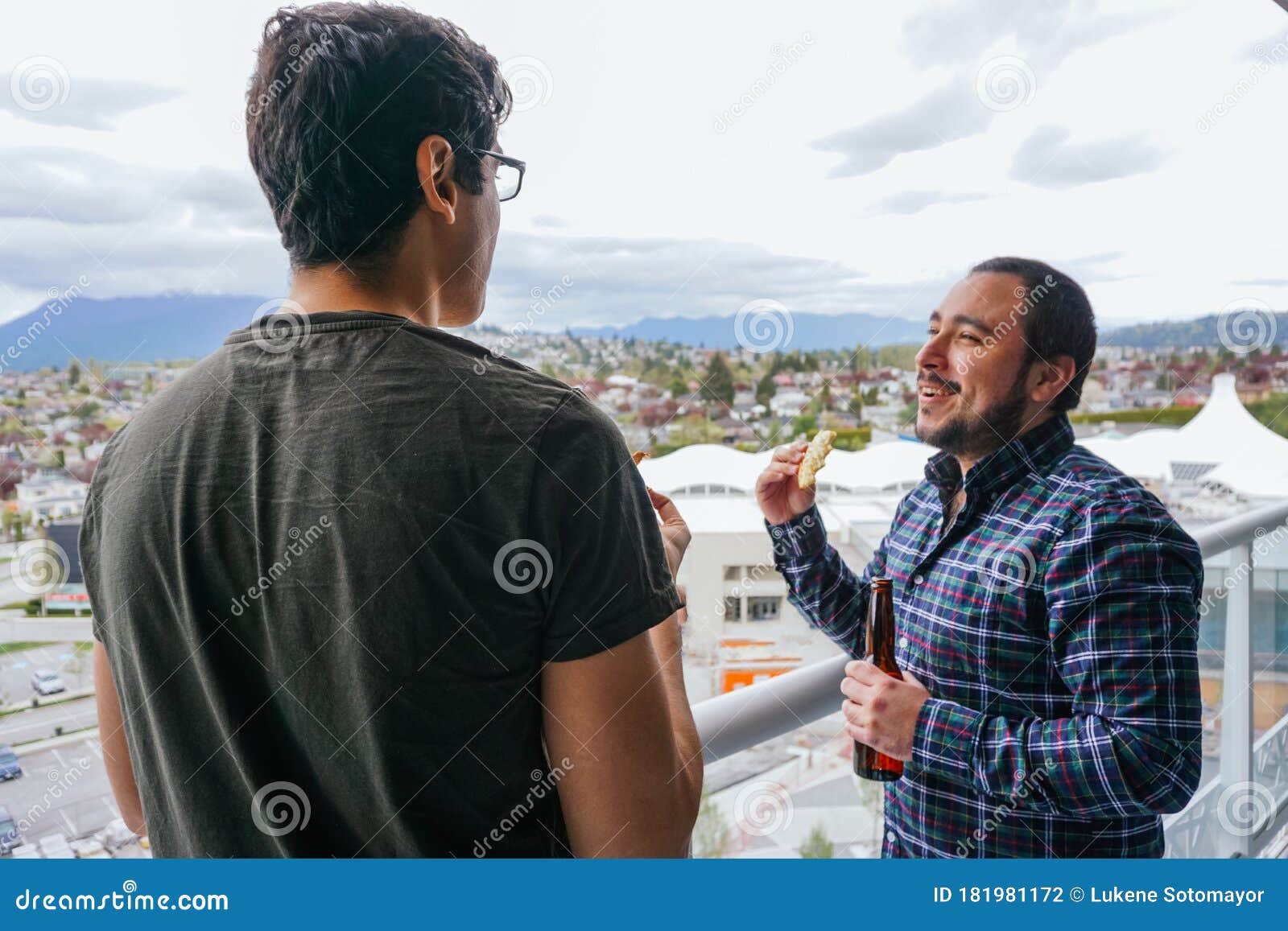 Friends Hanging Out on the Balcony Stock Photo - Image of view, reunion ...