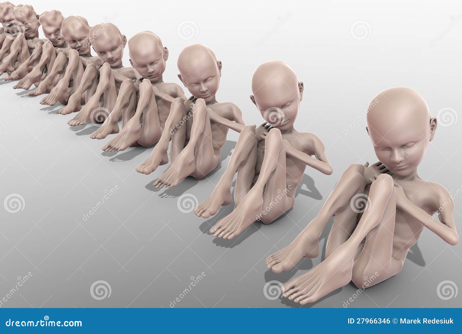 People - the Effect of Genetic Experiments Stock Illustration ...