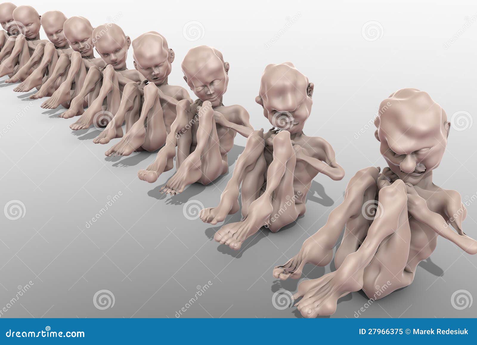 People - the Effect of Genetic Experiments Stock Illustration ...
