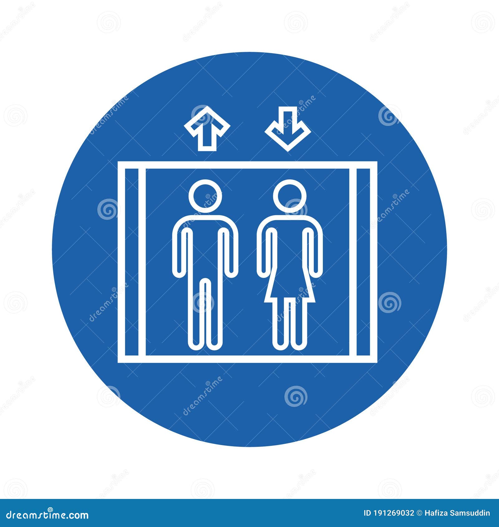 People on a Elevator. Vector Illustration Decorative Design Stock ...