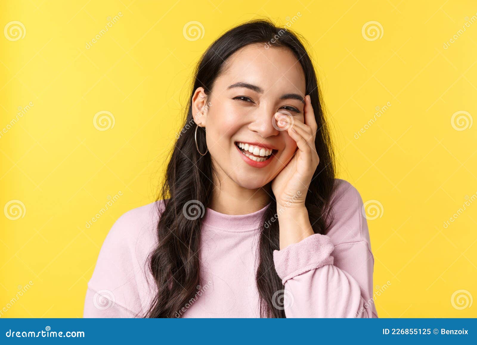 People Emotions Lifestyle Leisure And Beauty Concept Beautiful Asian