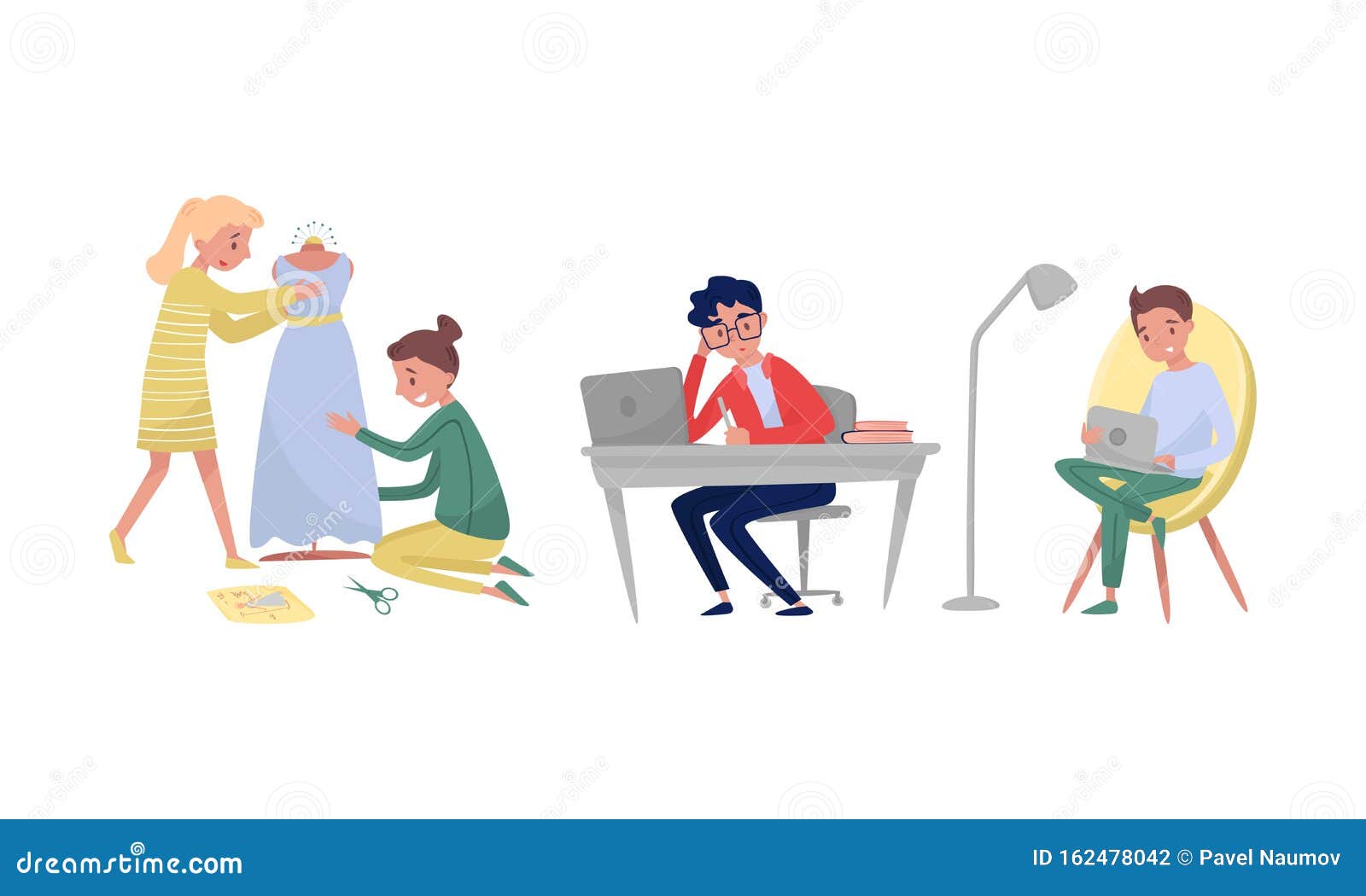 People Engaging in Different Activities Vector Illustrations Stock ... People Engaging in Different Activities Vector Illustrations Stock ...