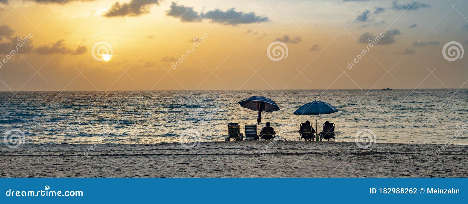 People Enjoy the Sunset at South Beach, Miami Stock Photo - Image of ...