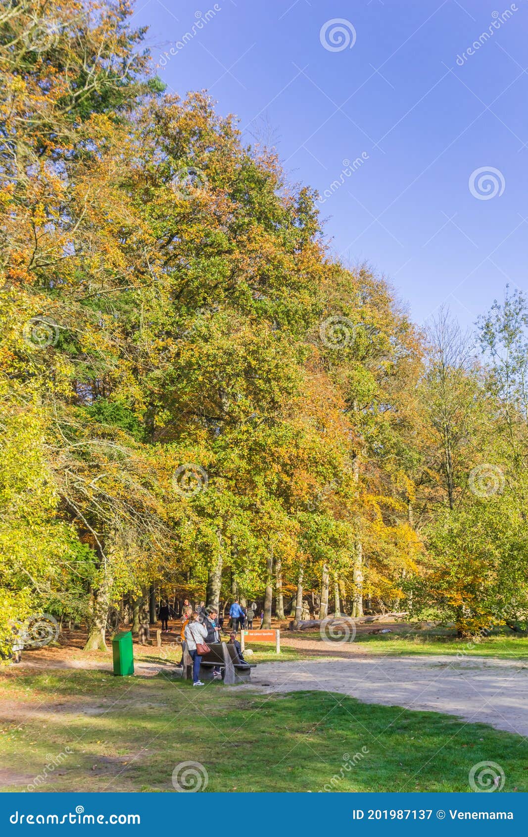 People Enjoying the Autumn Sun on a Bench in Borger Editorial ...