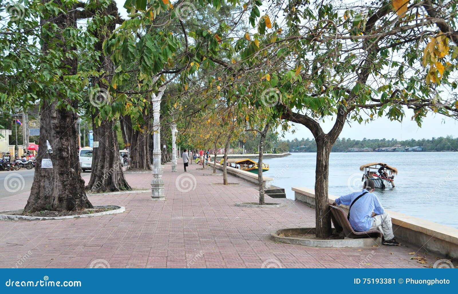People Enjoying at the Park in Kampot, Cambodia Editorial Photo - Image ...