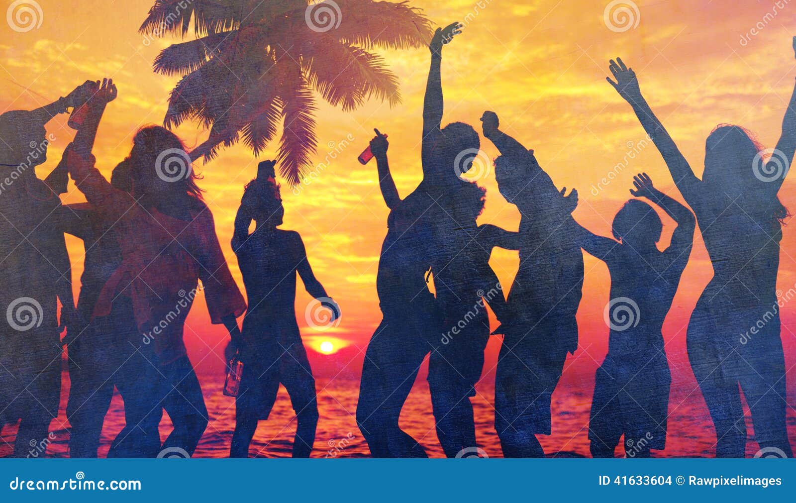 People Enjoying Party by the Beach Stock Photo - Image of gathering ...