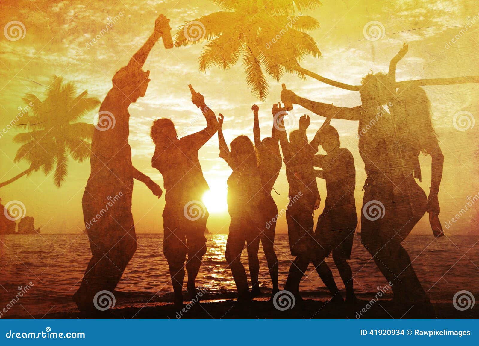 People Enjoying Party by the Beach Stock Photo - Image of party ...