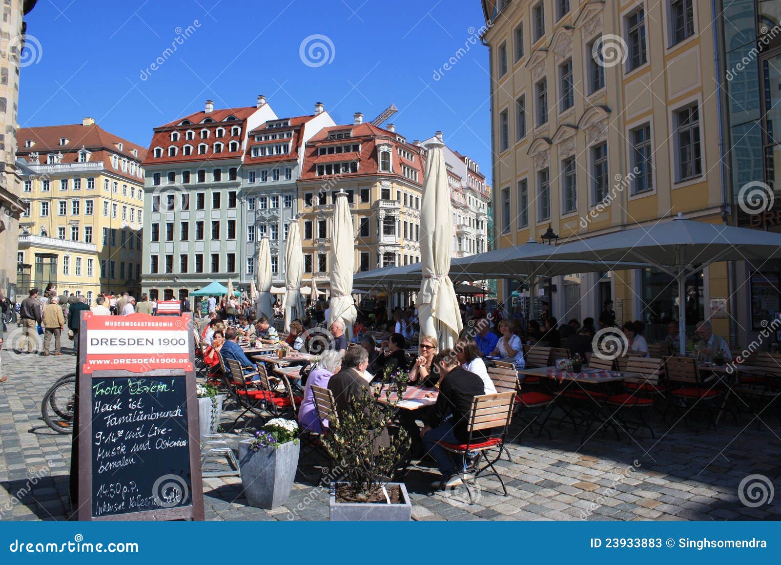 People Enjoying a Summer Day at a Cafe in Dresden Editorial Stock Photo ...