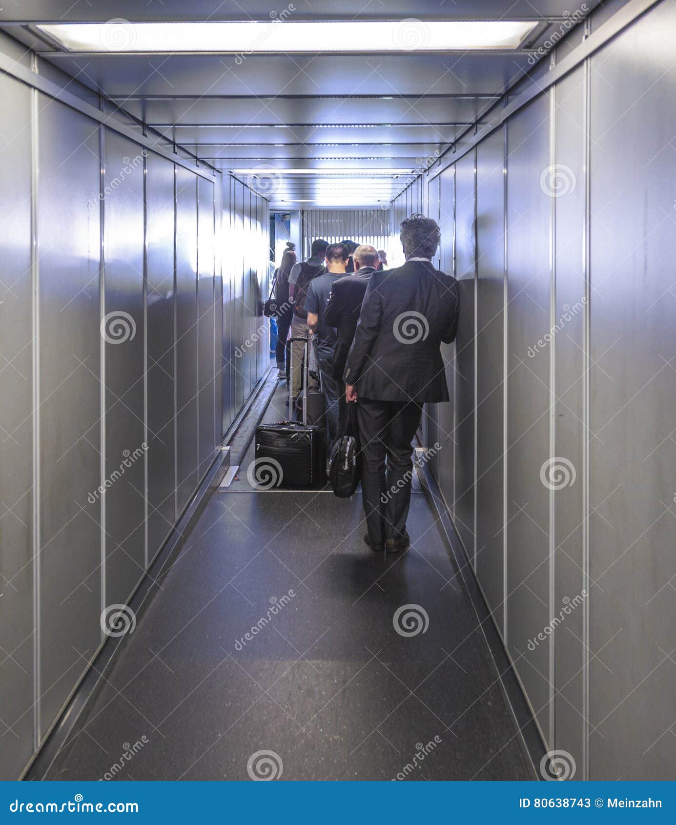 People Enter the Aircraft Via a Passenger Bridge Editorial Stock Photo ...