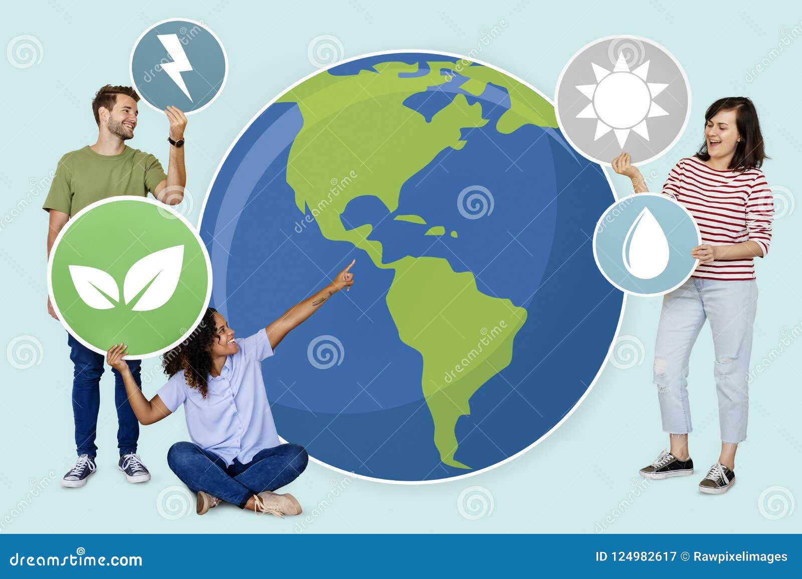 People and Environmental Conservation Icon Stock Image - Image of ...