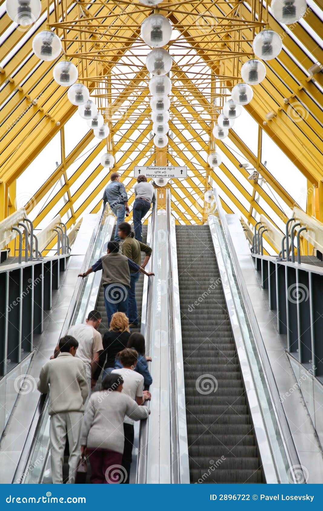 People on the escalator editorial photography. Image of footbridge ...