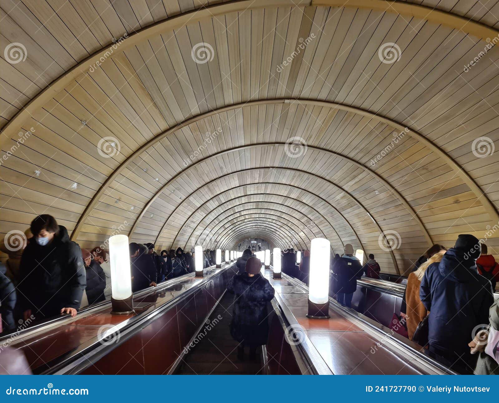 People on the Escalator of the Moscow Metro. Editorial Image - Image of ...