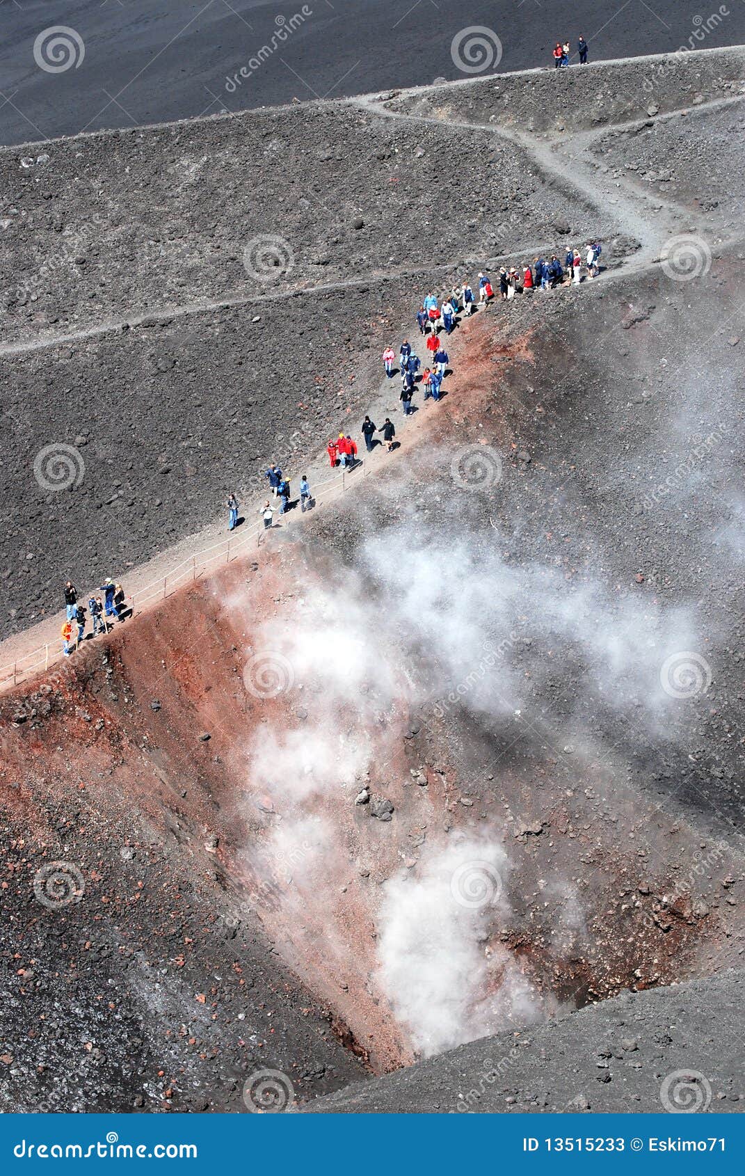 People on Etna volcano stock image. Image of mount, italy - 13515233