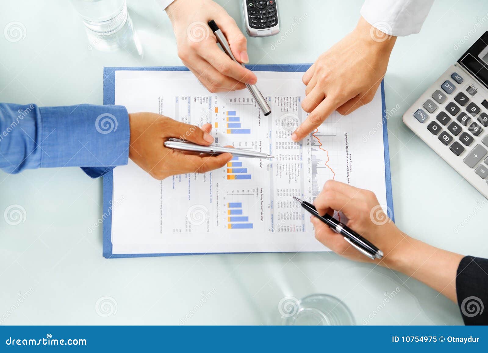 People Examining Economic Booming Statistic Stock Image - Image of ...