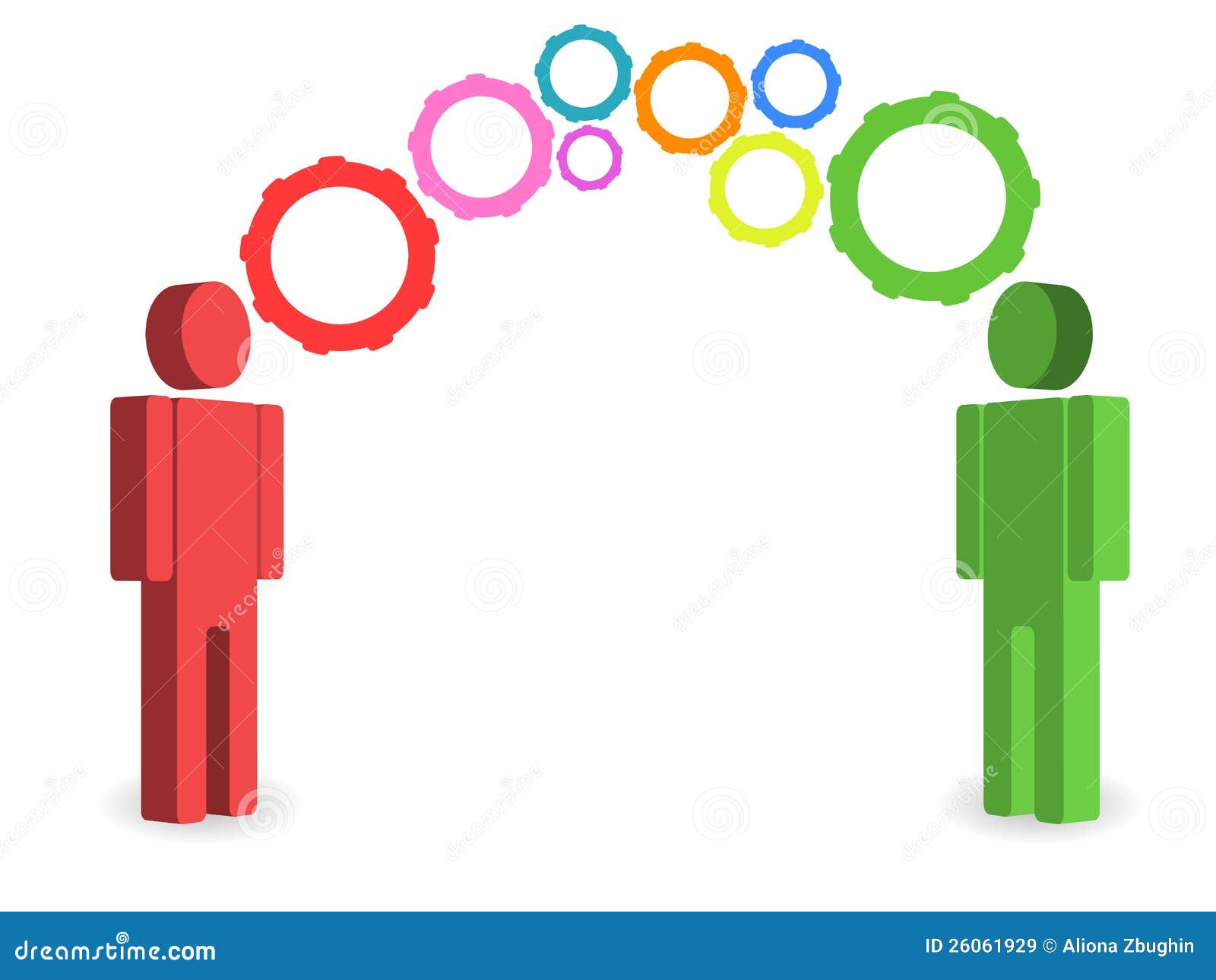 People exchanging ideas stock vector. Illustration of partnership ...
