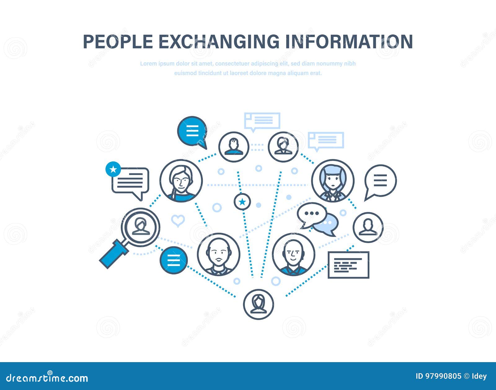 People Exchanging Information. Communications, Feedback. Internet ...