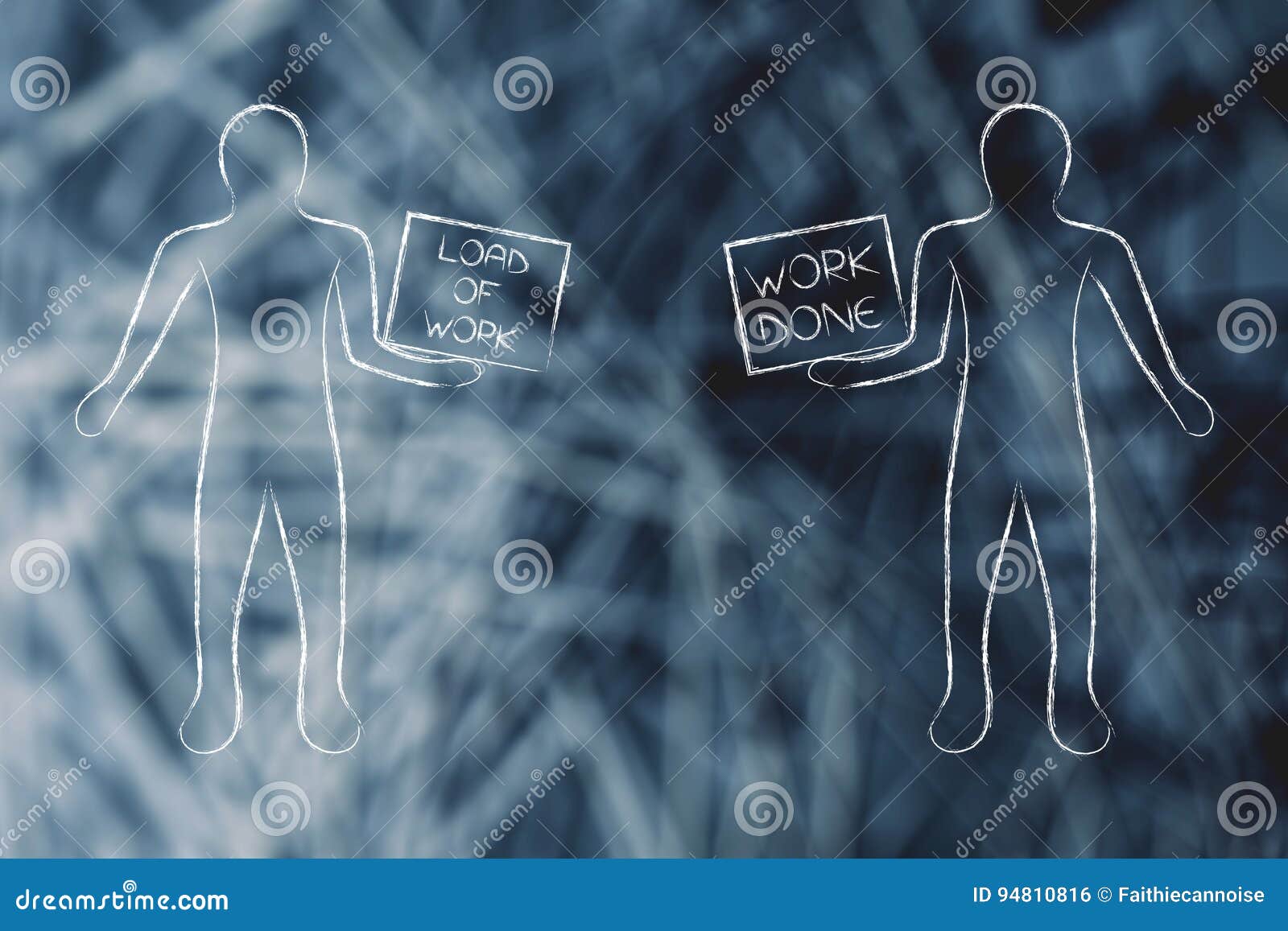 People Exchanging Loads of Work and Tasks Done Stock Illustration ...