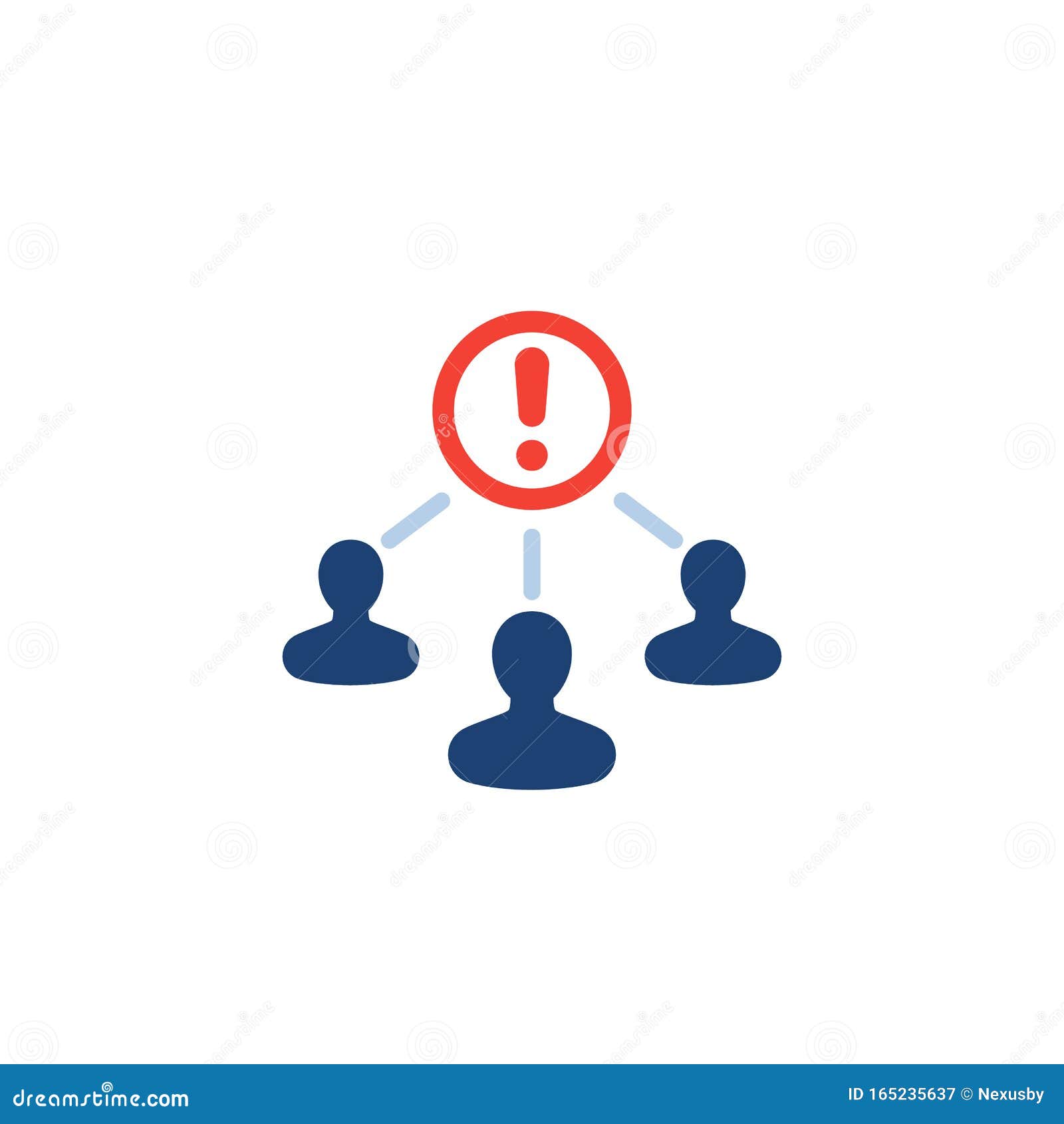 People with Exclamation Mark Vector Icon Stock Vector - Illustration of ...