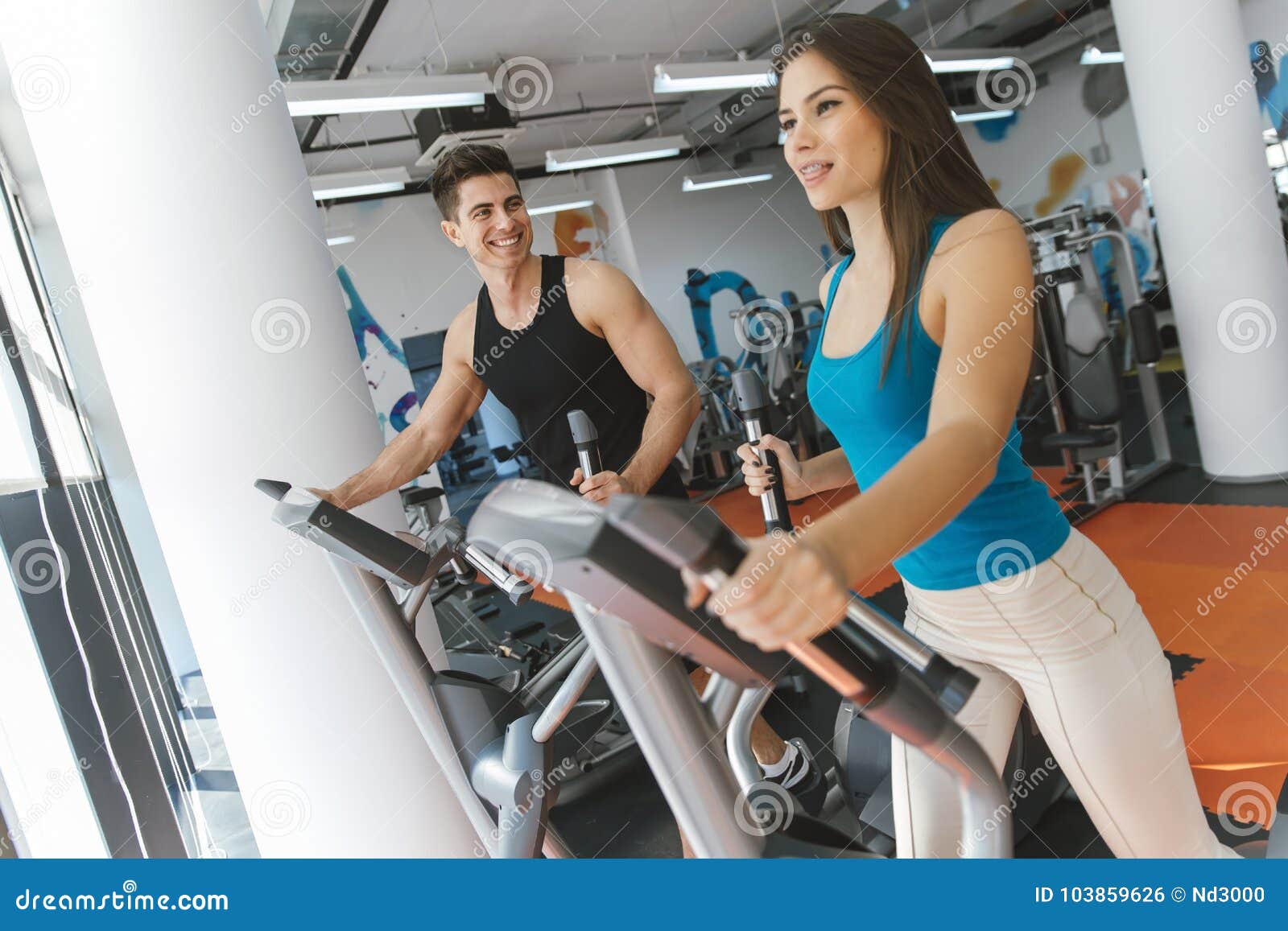 People training in gym stock photo. Image of caucasian - 103859626
