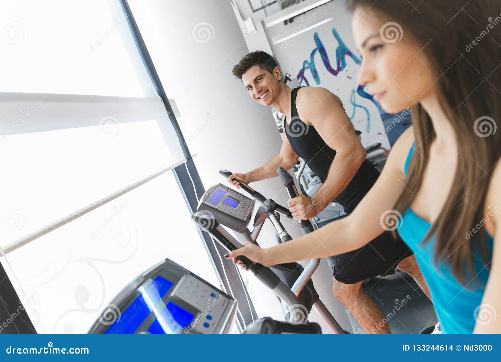 People training in gym stock photo. Image of female - 133244614