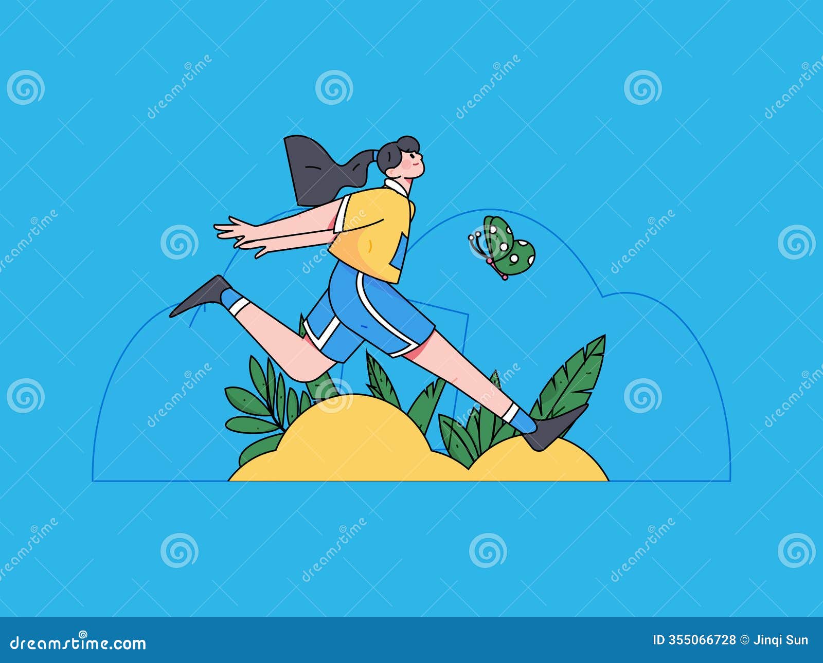 People Exercising Healthy Running Vector Internet Operation ...