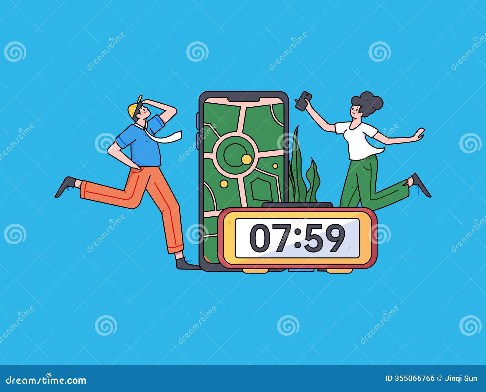 People Exercising Healthy Running Vector Internet Operation ...