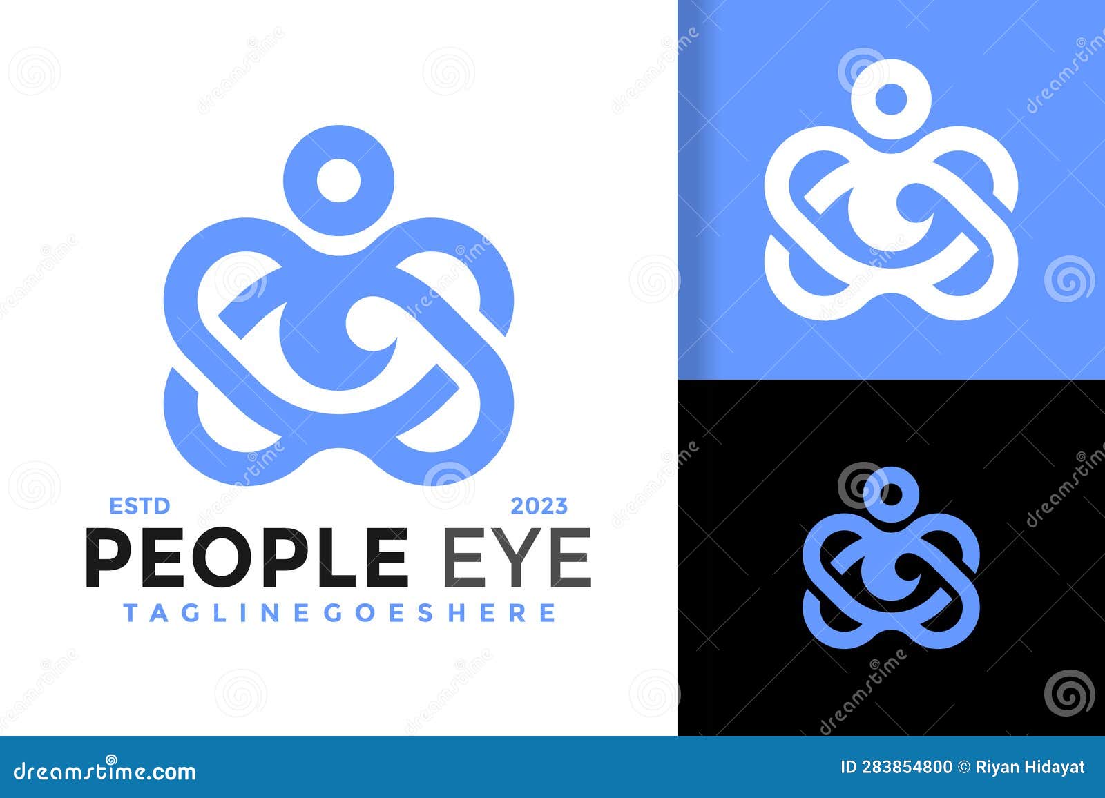 People Eye Optical Logo Design Vector Symbol Icon Illustration Stock ...