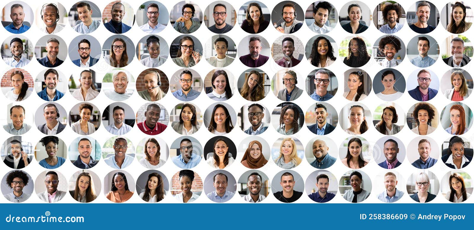 People Face Avatar Collage stock image. Image of black - 258386609