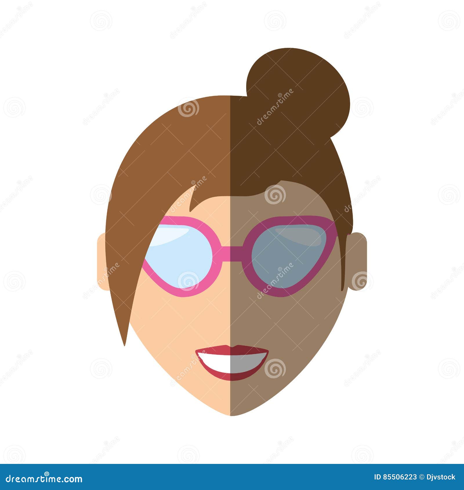 People Face Woman Nerd Icon Image Stock Illustration - Illustration of ...