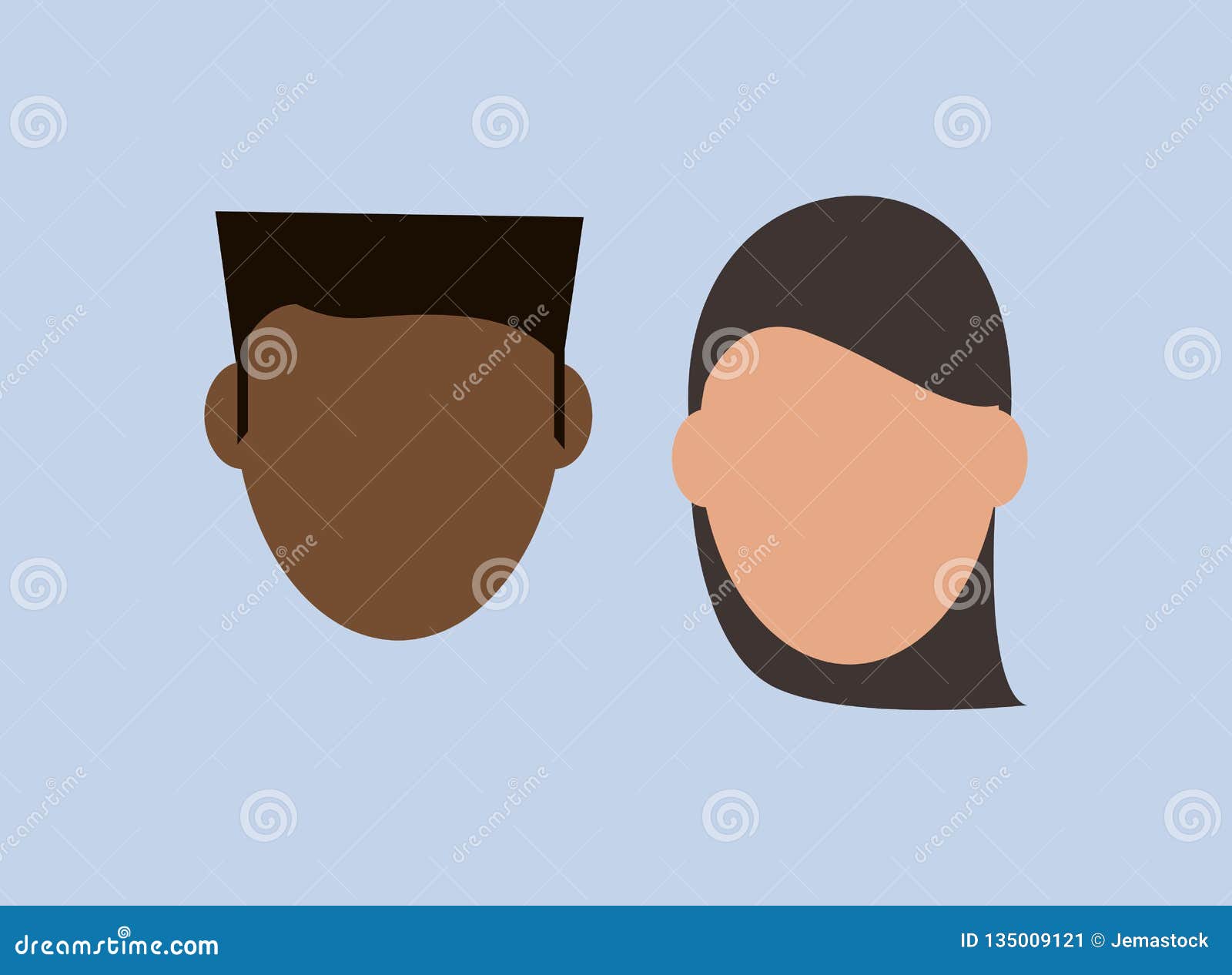 People Faceless Heads Image Stock Vector - Illustration of communicate ...