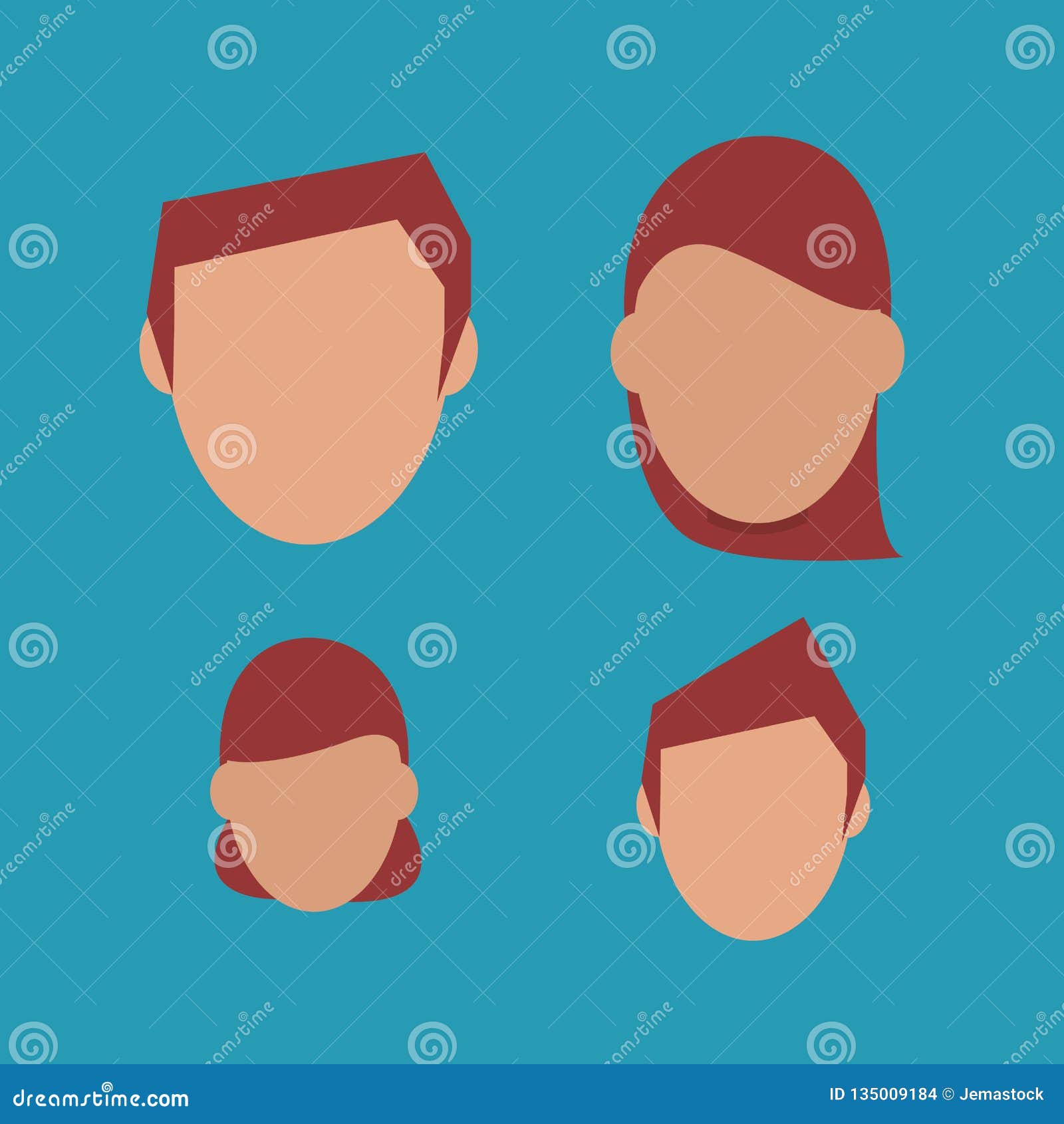 People Faceless Heads Image Stock Vector - Illustration of function ...
