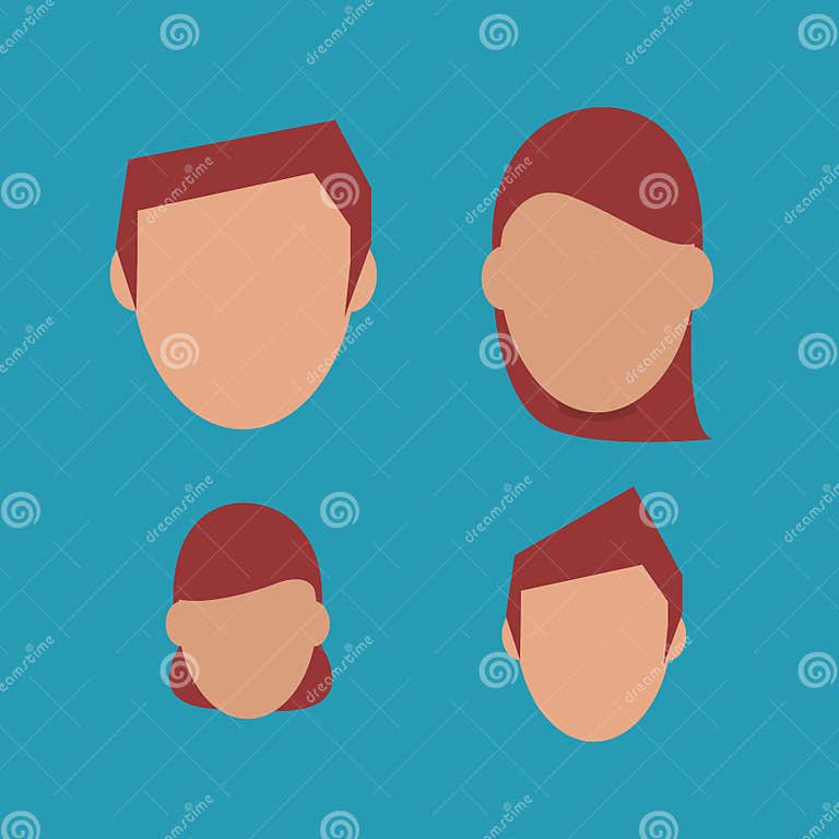 People Faceless Heads Image Stock Vector - Illustration of function ...