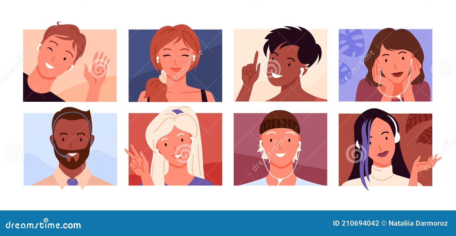 People Faces, Avatars Community, Different Customers in Social Network ...