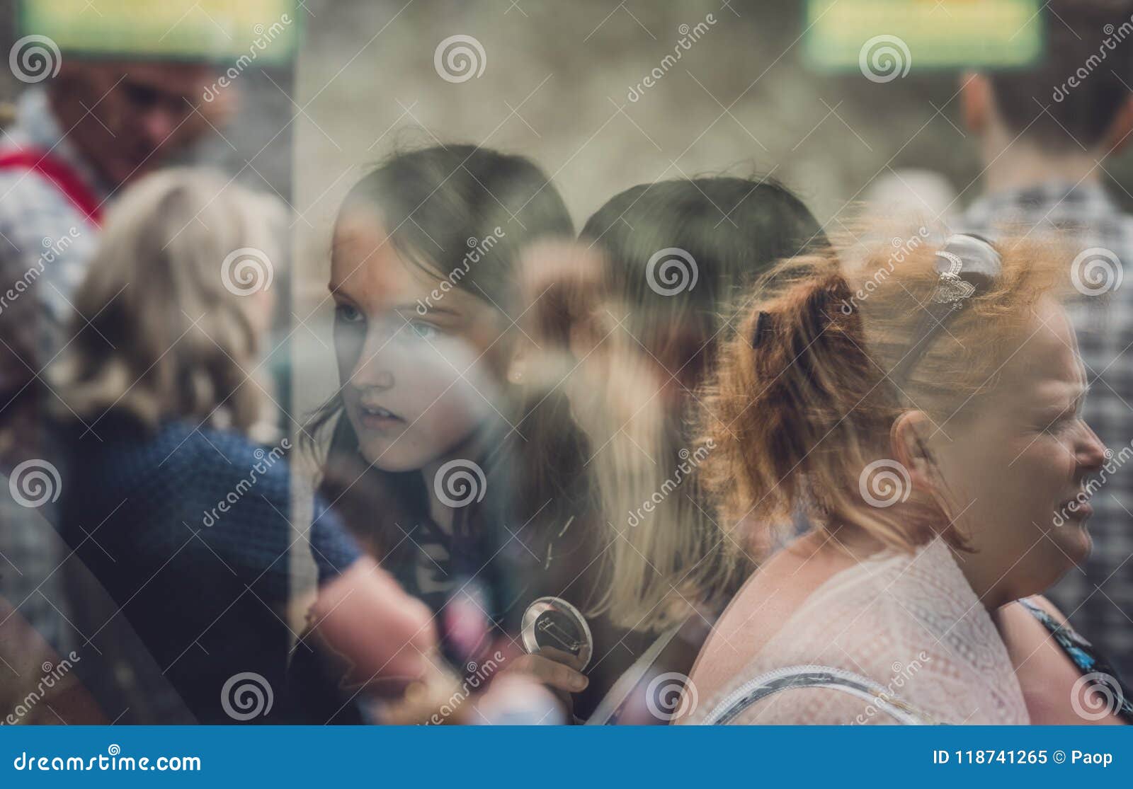 People Faces Window Reflections Editorial Image - Image of ladies ...