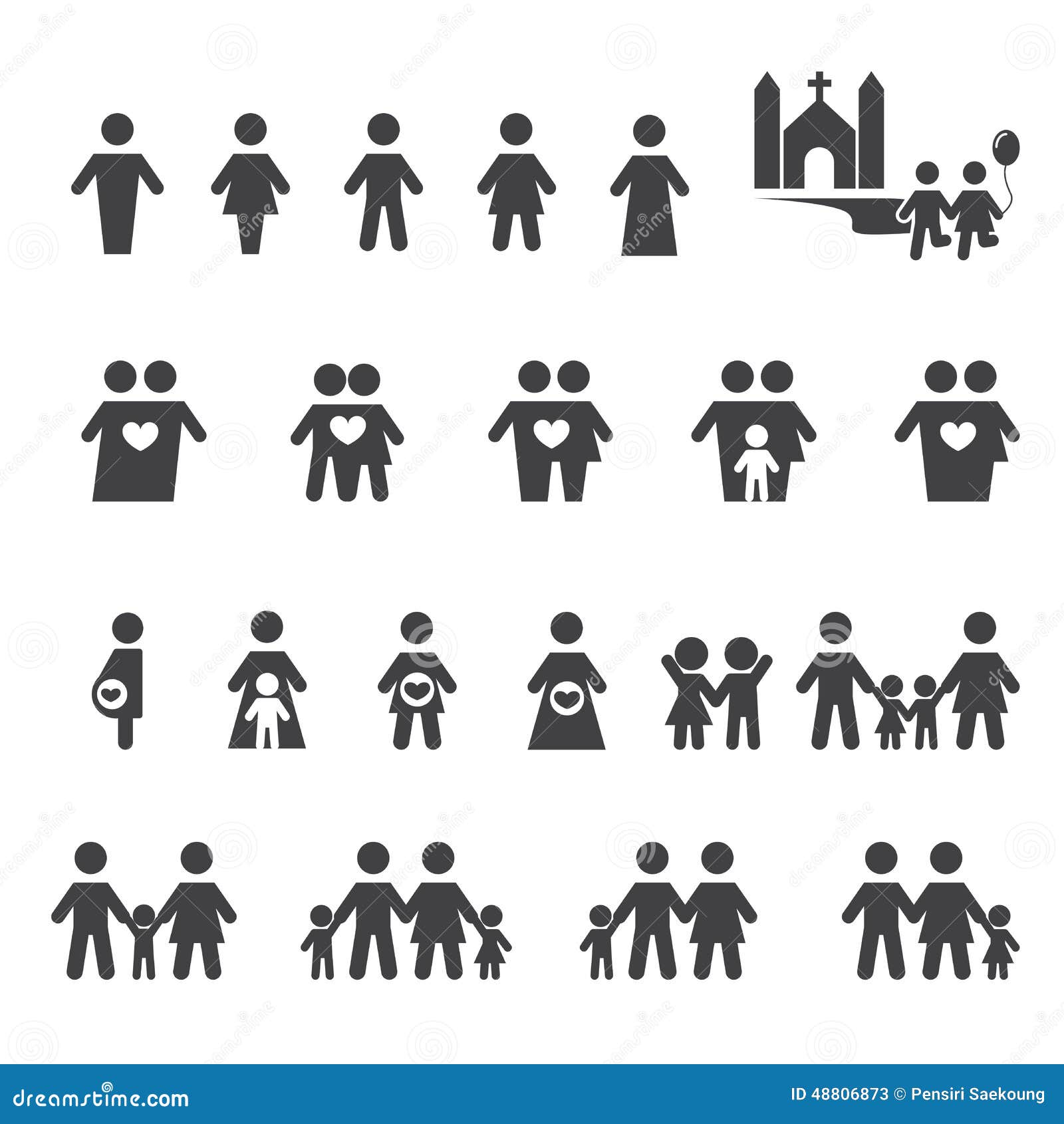 People and family icon stock vector. Illustration of daughter - 48806873