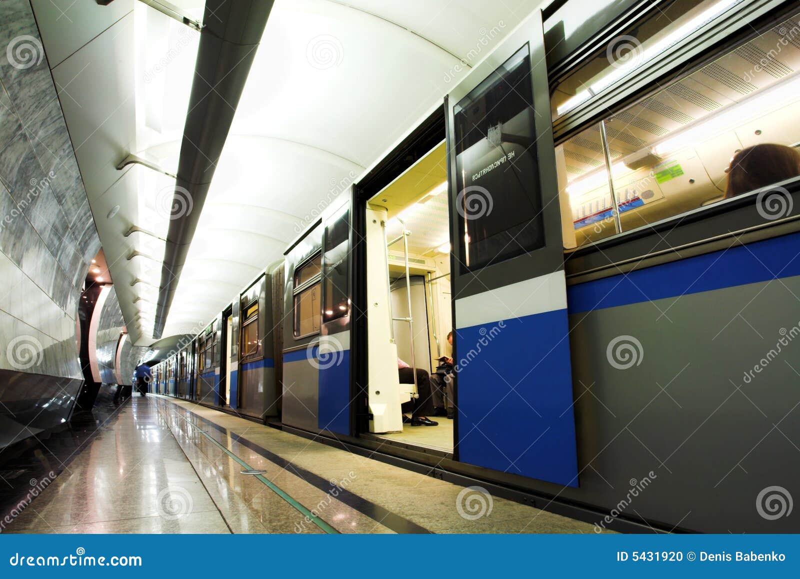 People in Fast Train in Subway Stock Photo - Image of modern, commute ...