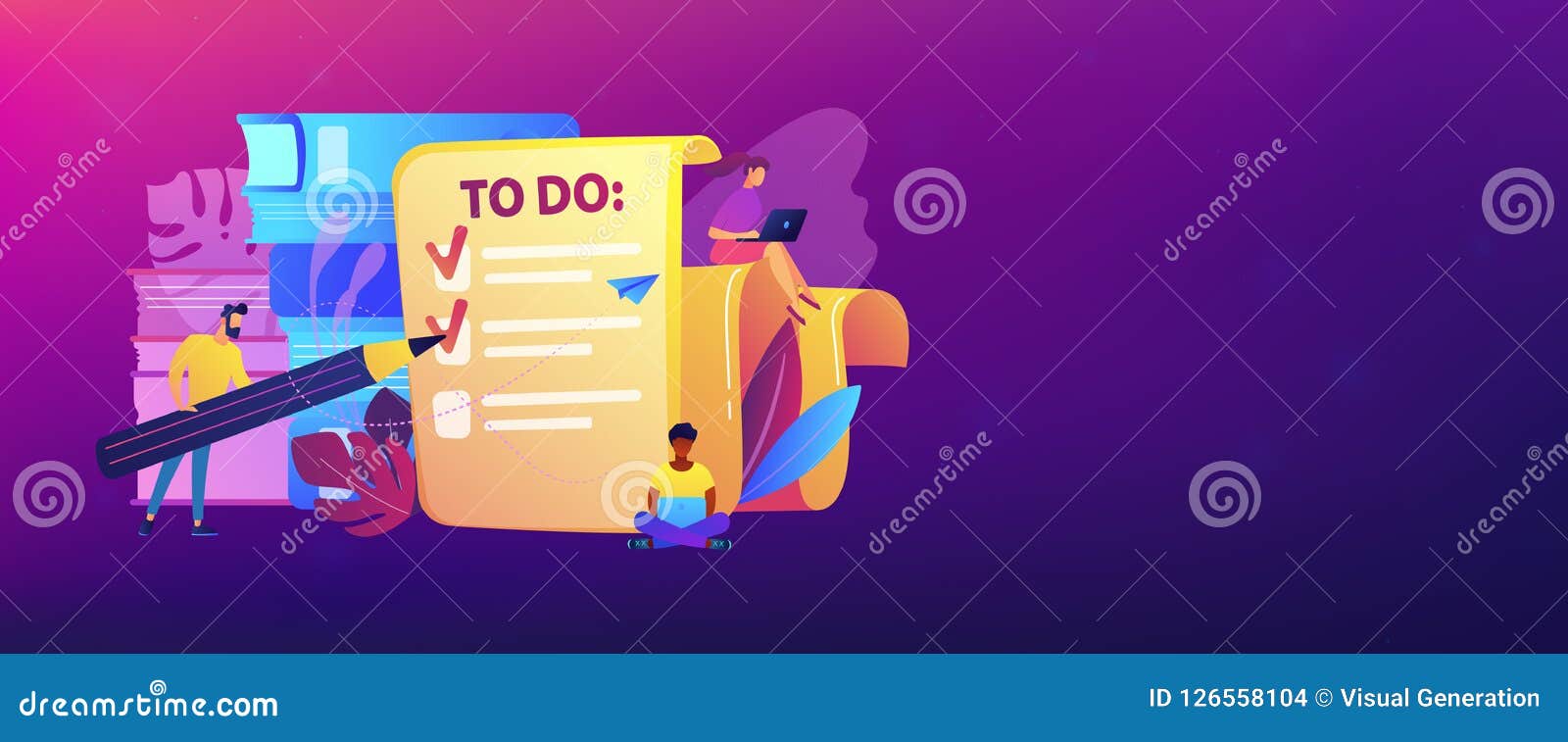 Task Management it Header or Footer Banner Stock Vector - Illustration ...