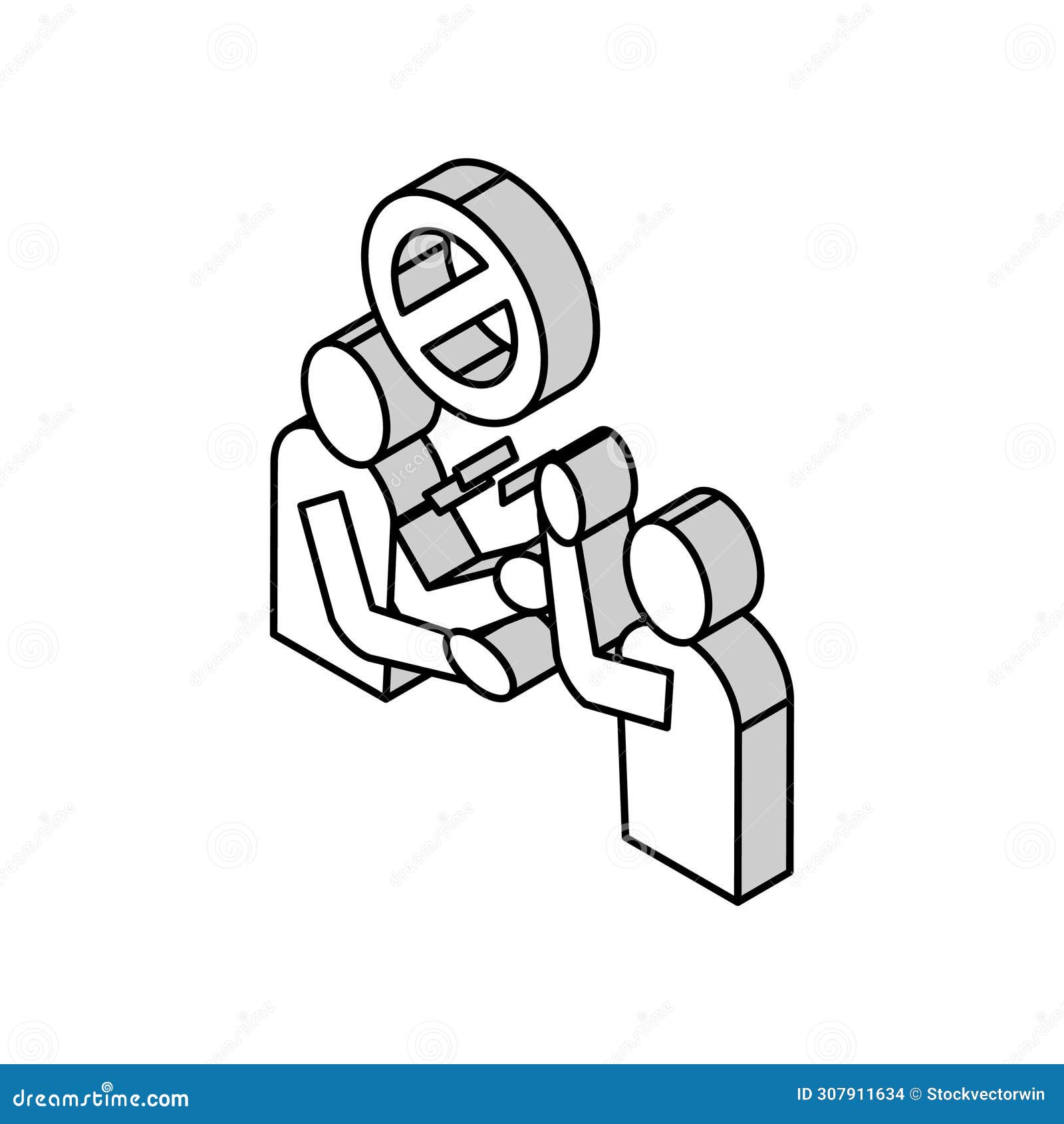 People Fight Poverty Problem Isometric Icon Vector Illustration Stock ...