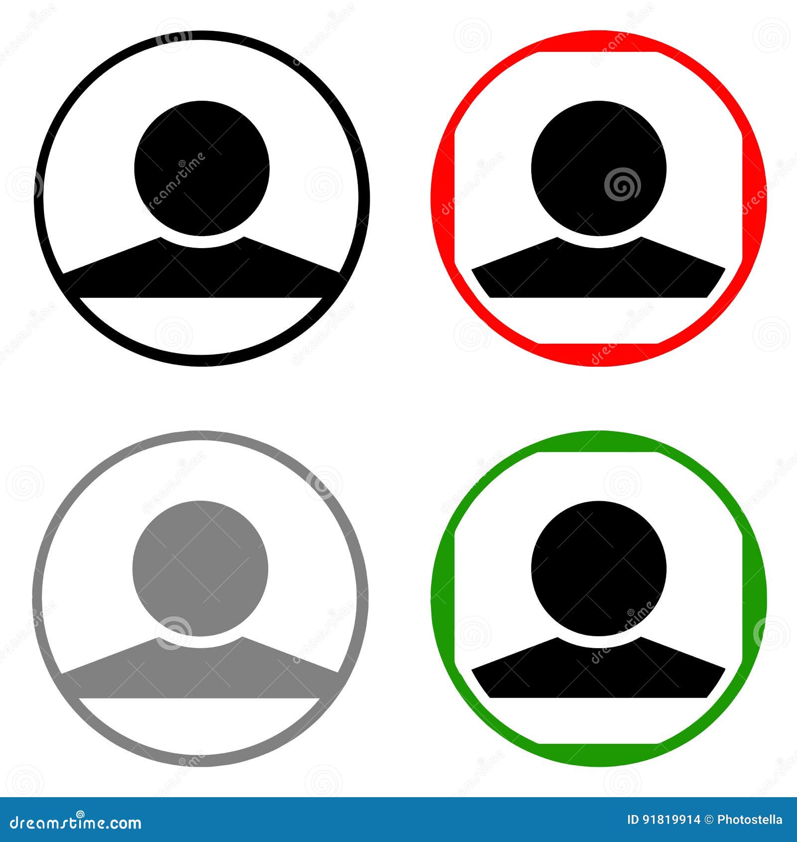 People Figure Icons Vector in Multiple Colors Stock Vector ...