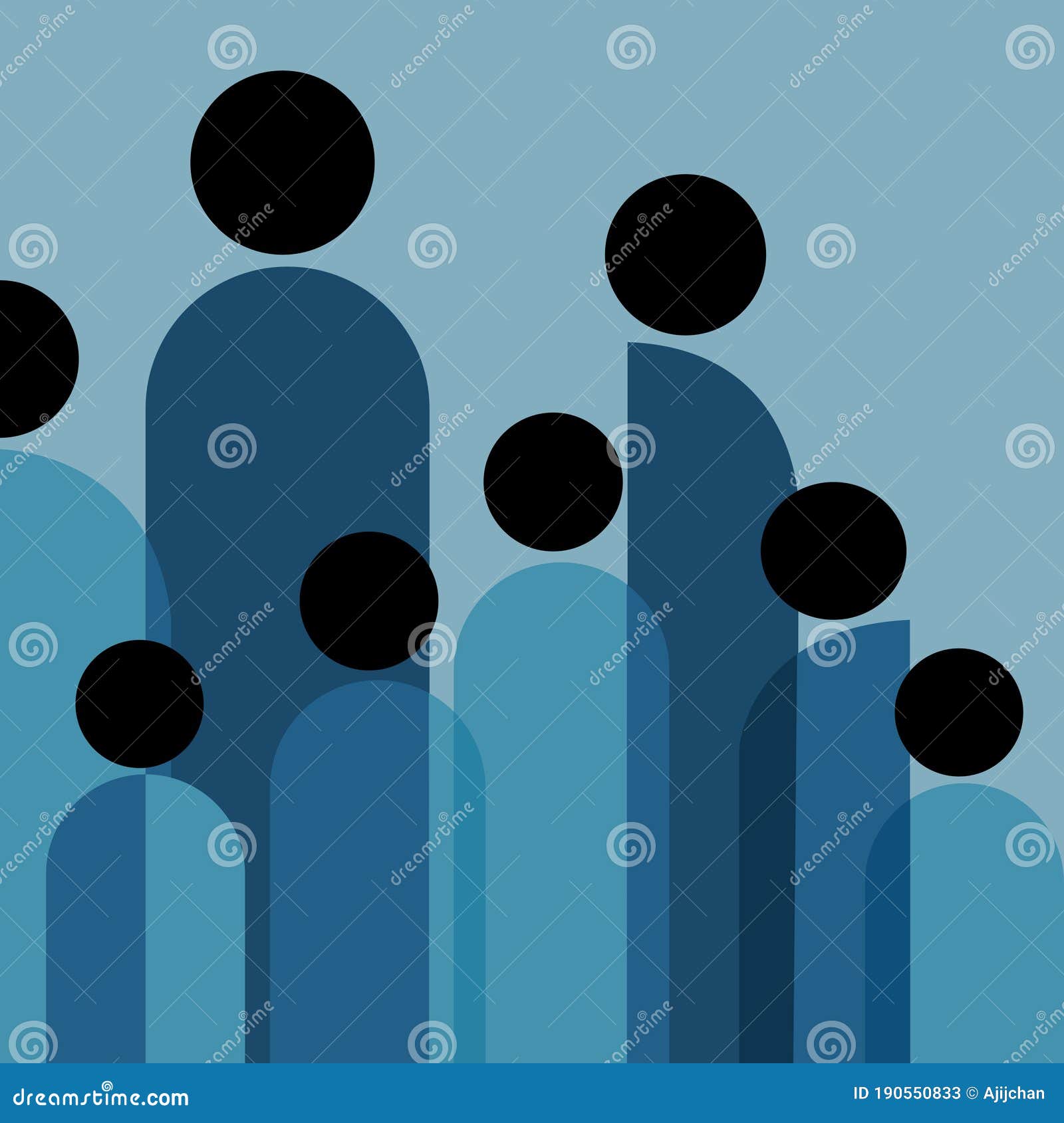 Human Figures To Represent a Group of People Stock Vector ...
