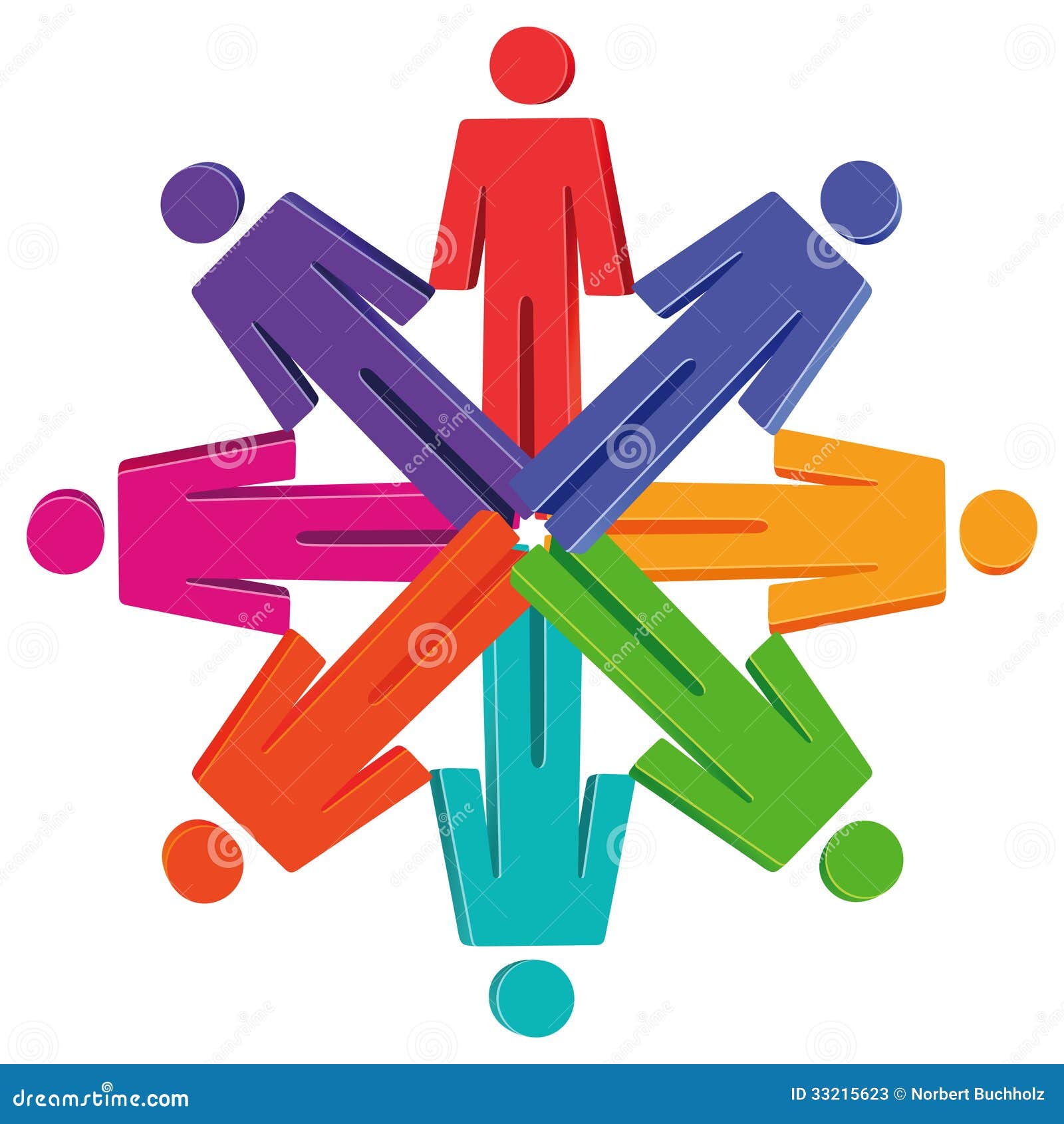People figures in circle stock vector. Illustration of abstract - 33215623