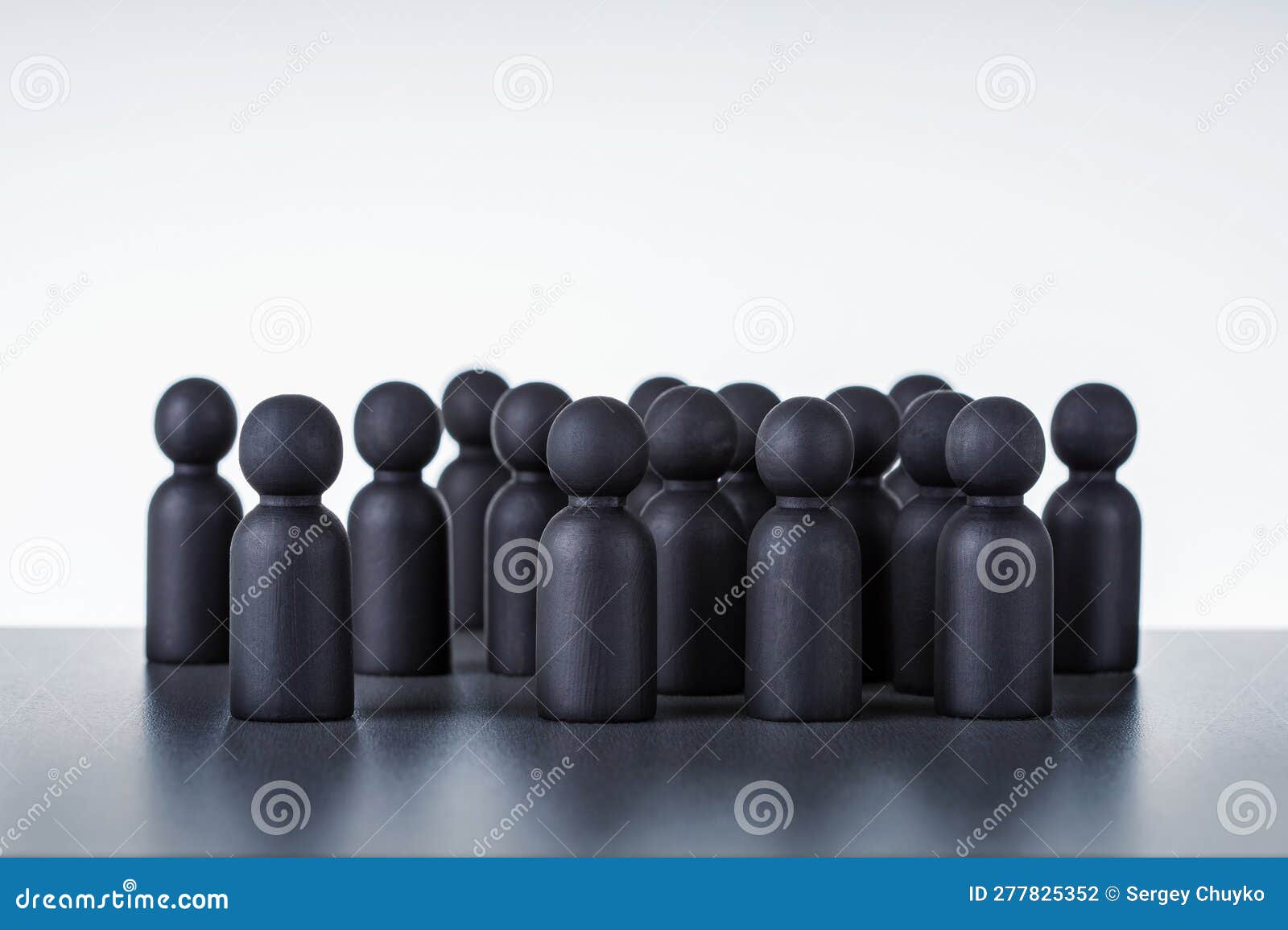 People Figures on Grey Surface. Teamwork Concept Stock Photo - Image of ...