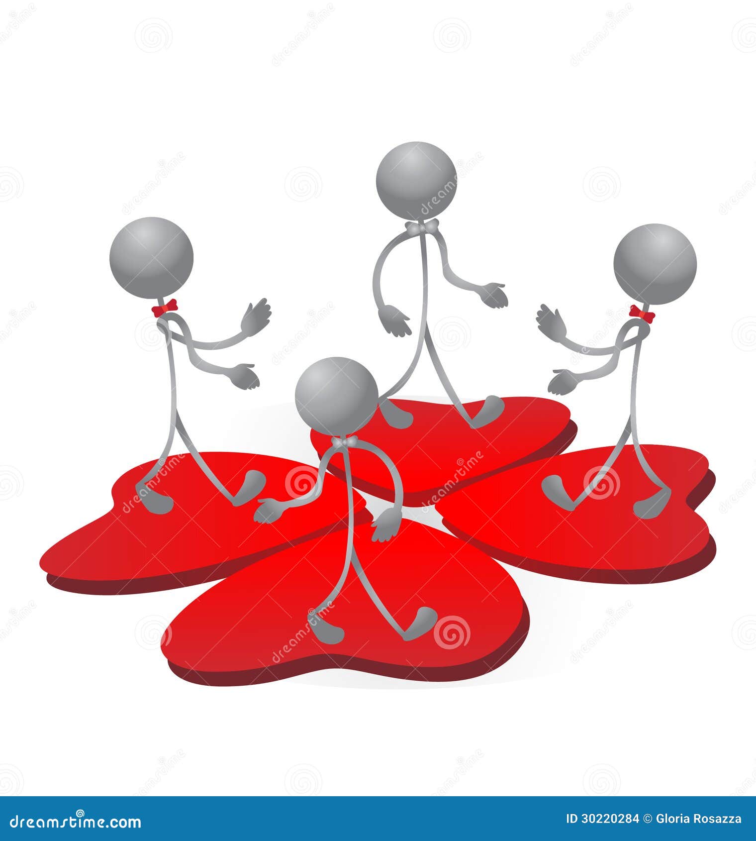 People figures and hearts stock vector. Illustration of charitable ...